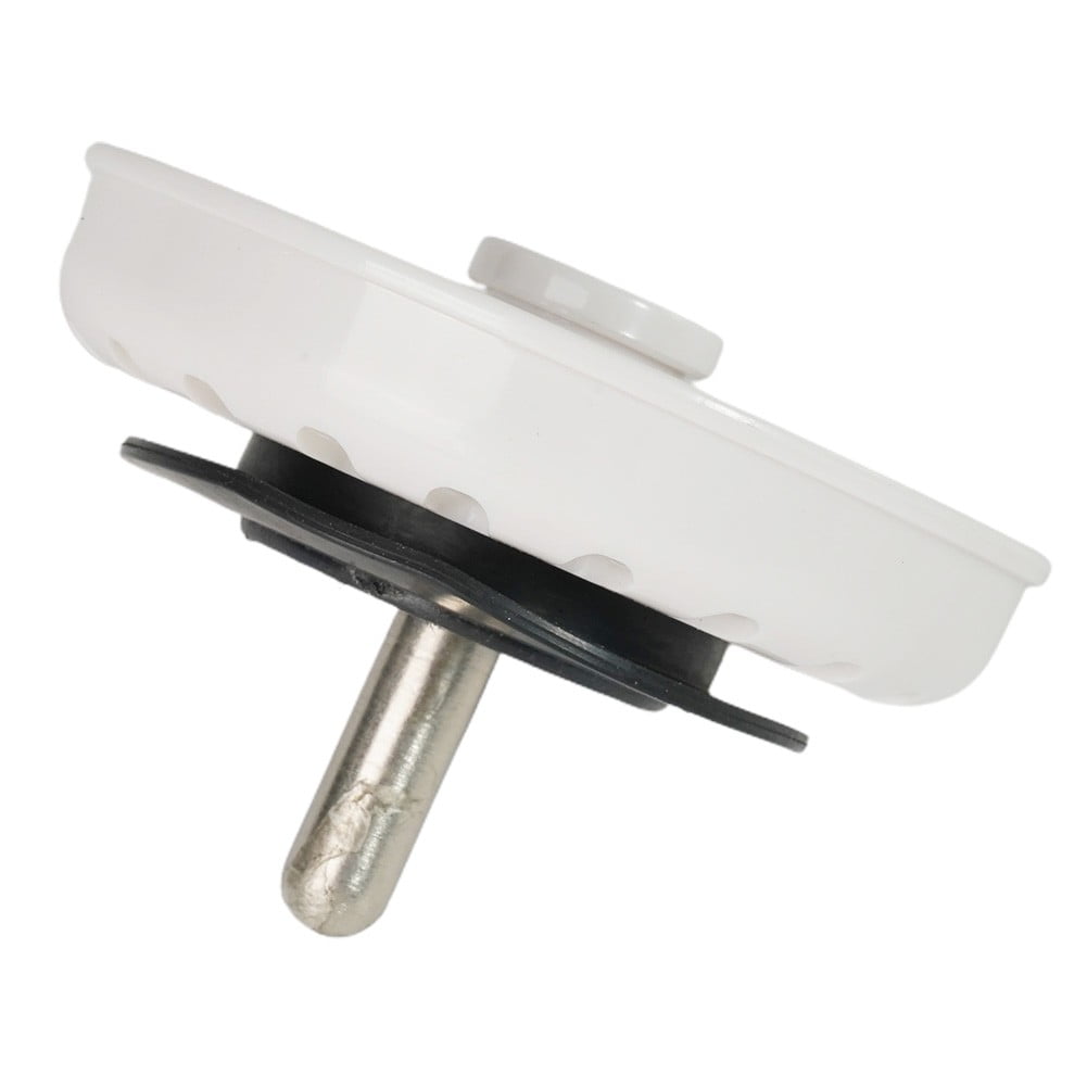 Kitchen Sink Basket Strainer Waste Plug, 2.9\" Diameter White Drain ...