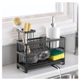 Kitchen Sink Caddy Organizer, 2 Tier Sponge Holder with Brush Holder ...