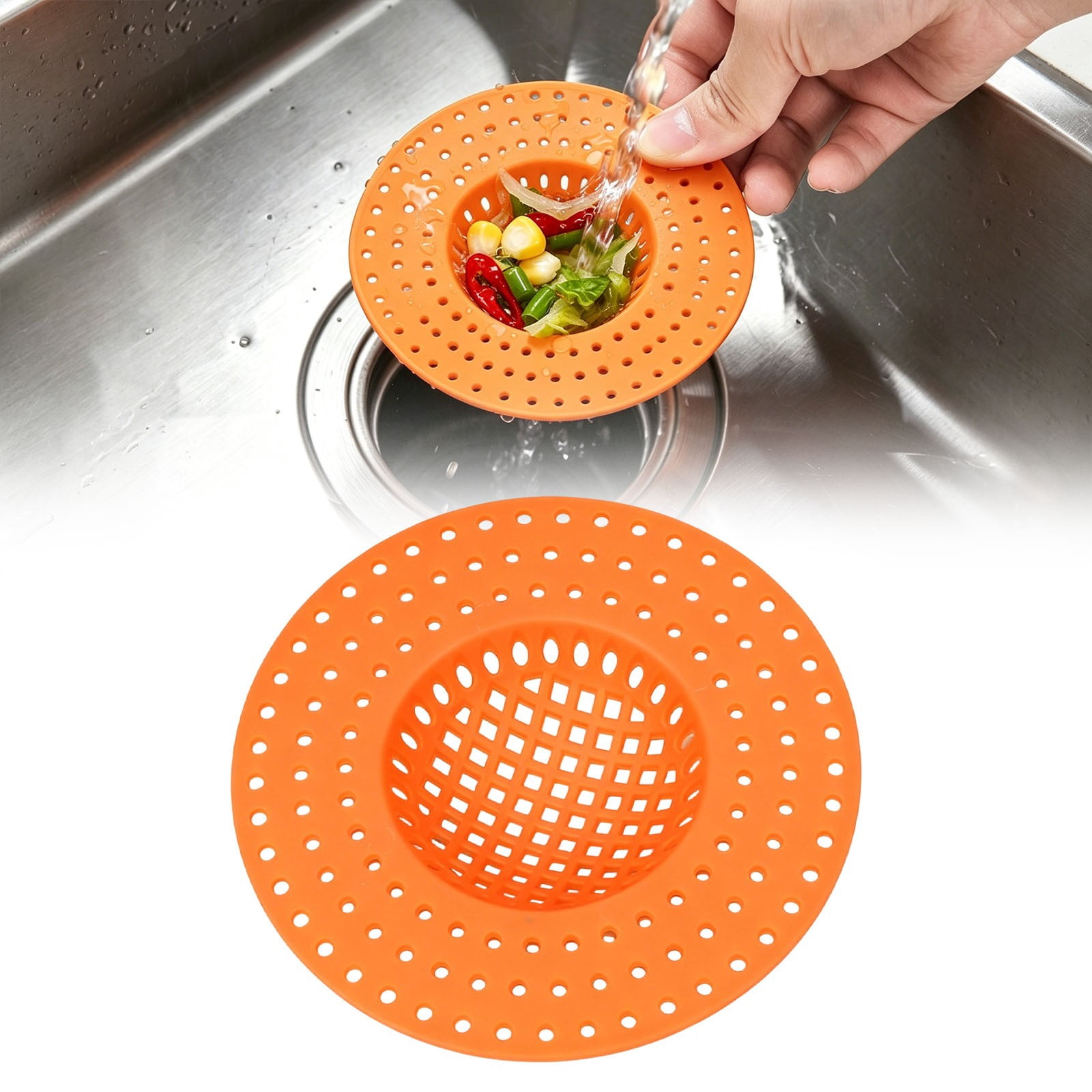Kitchen Sink Drain Filter, Reusable Sink Strainer Basket for Food ...