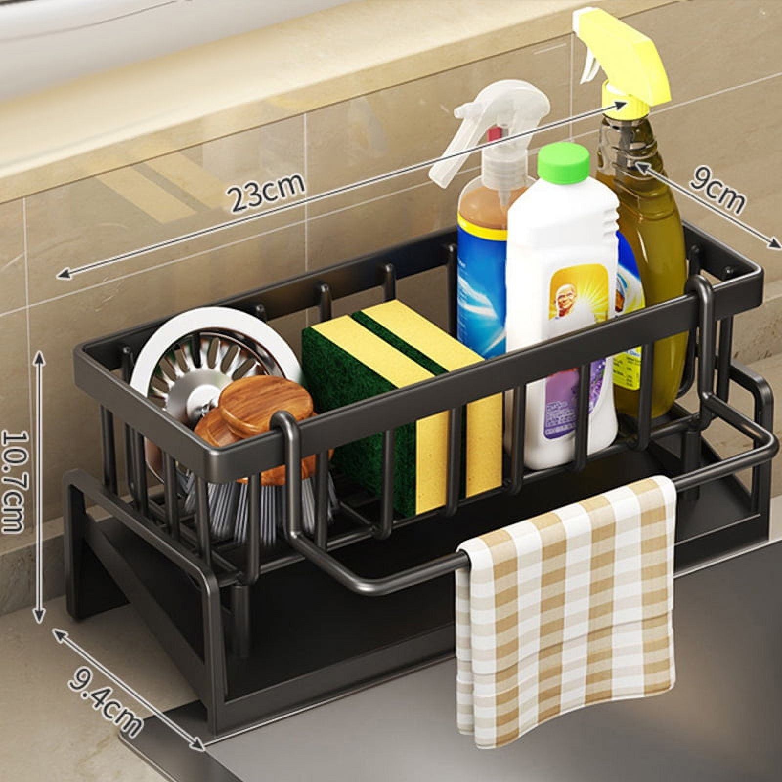 Kitchen Sink Drain Rack Organizer Abs Plastic Self-draining Sink Shelf ...