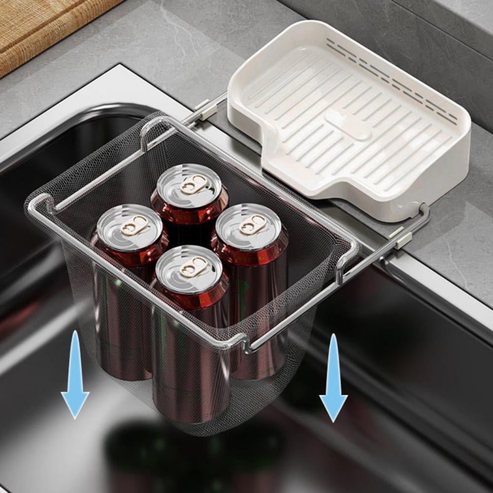 Kitchen Sink Drain Rack with Filter – Food Scrap Strainer and Waste ...
