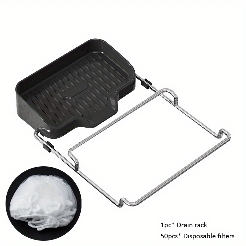 Kitchen Sink Drain Rack with Filter – Food Scrap Strainer and Waste ...