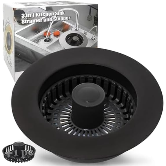 Kitchen Sink Drain Strainer, 3 in 1 Pop Up Kitchen Sink Stopper, with ...