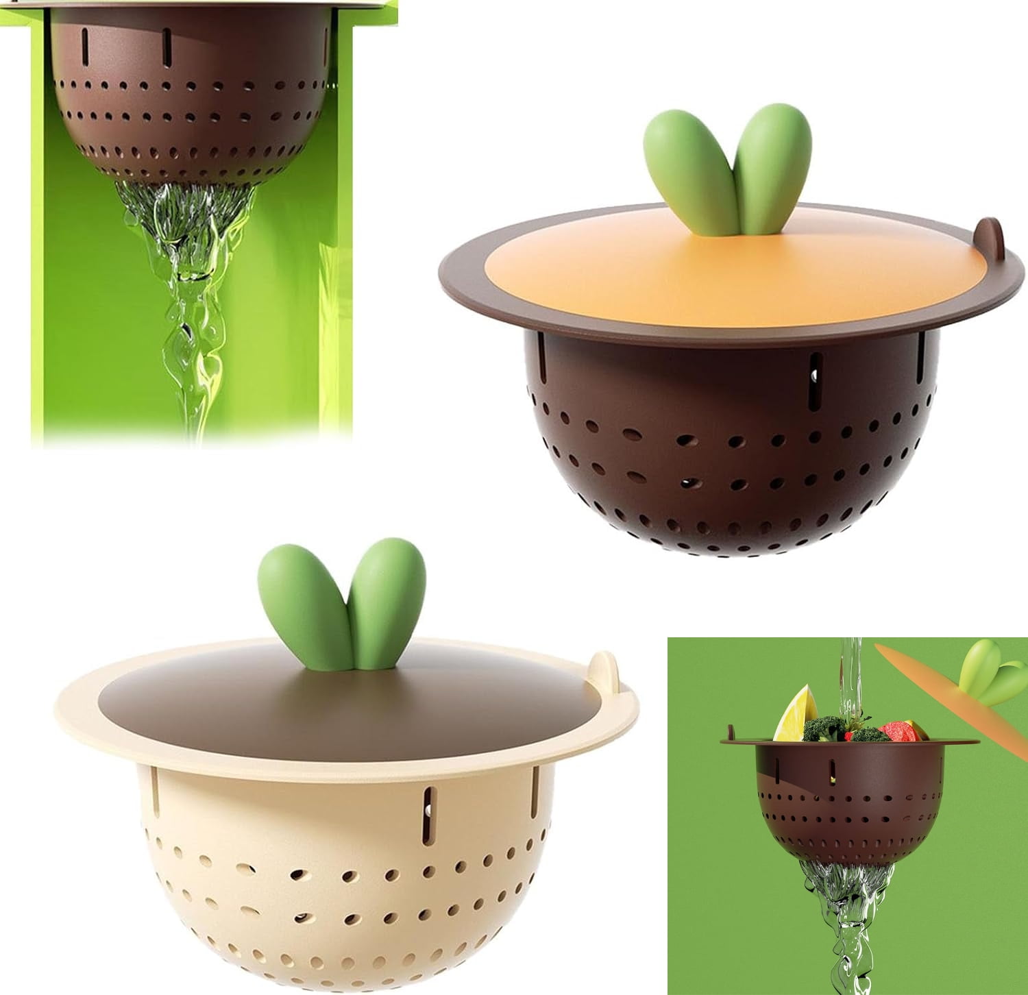 Kitchen Sink Drain Strainer,Cute Sink Strainer with Suction Lid ...