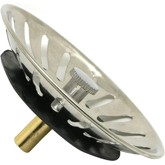 Kitchen Sink Drain Strainer, Easy Press Basket with Brass Lock Nut for ...