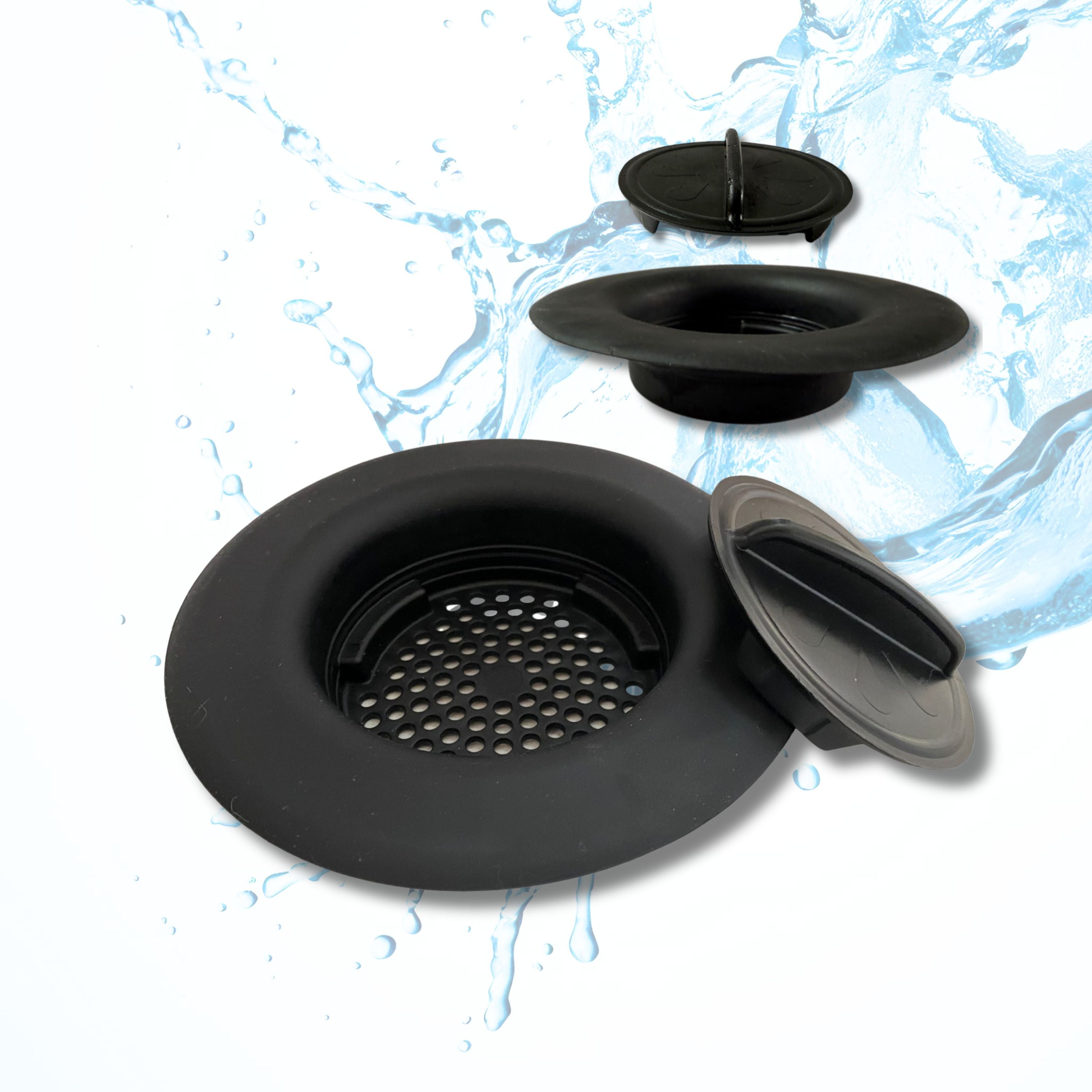 Flex Strainer 2N1 Sink Strainer & Stopper, Fits 3.5” Drains & Disposals ...