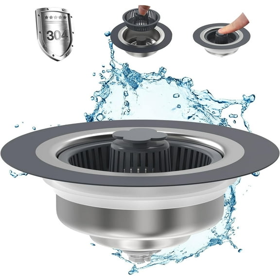 Suction Cup Sink Strainer, Kitchen Sink Garbage Filter Rack Suction Cup ...