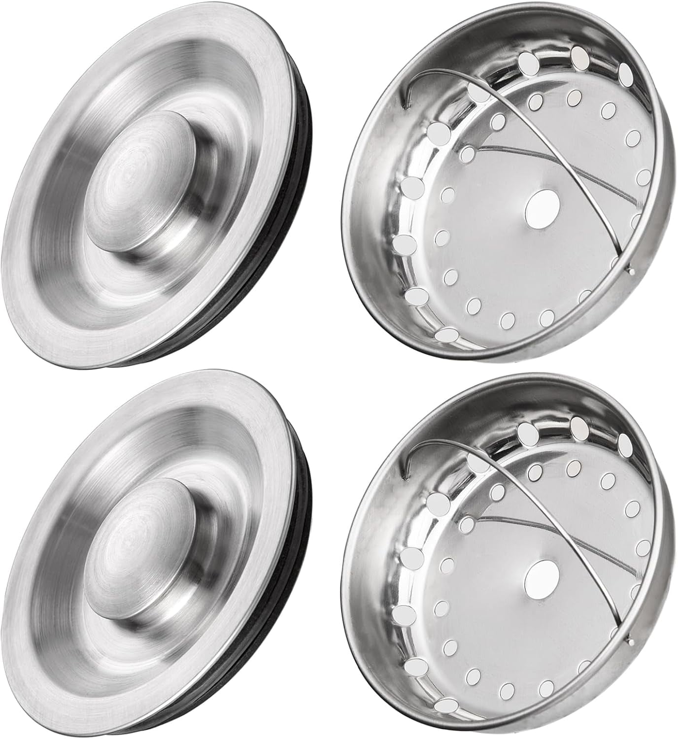 Kitchen Sink Drain Strainer and Drain Cover Set of 2,Sink Stopper ...