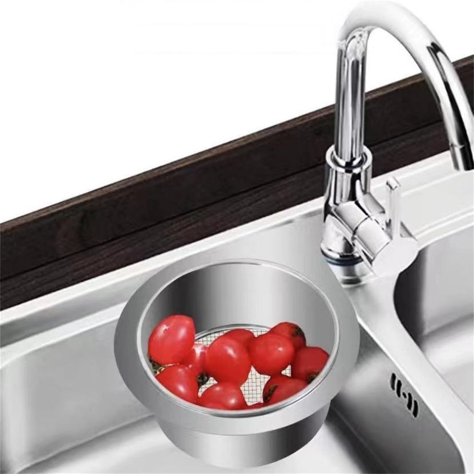 Kitchen Sink Drainage Basket Stainless Steel Hanging Drainage Rack Wet ...