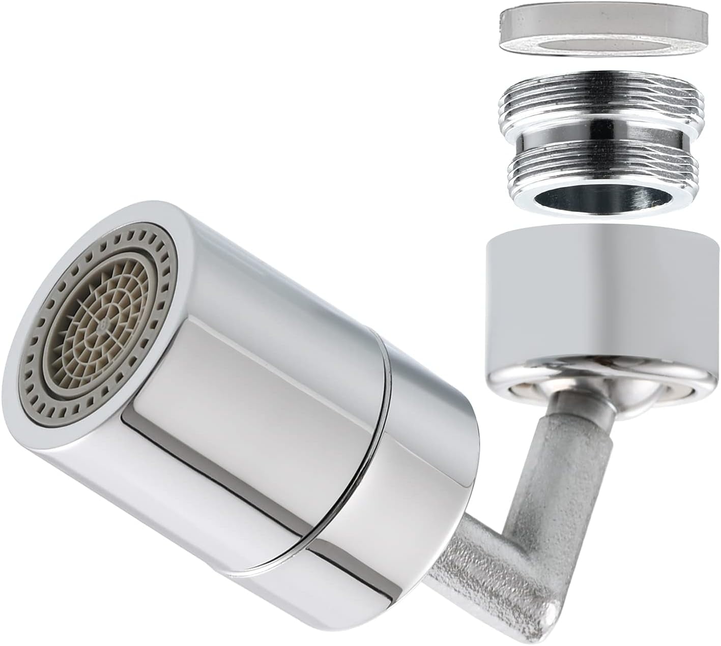 Kitchen Sink Faucet Aerator Solid Brass - Big Angle Swivel Faucet ...