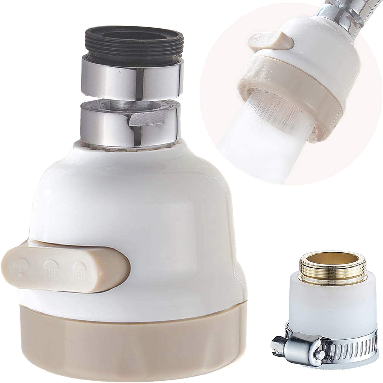 Kitchen Sink Faucet Aerator Sink Faucet Sprayer Attachment 360 ...