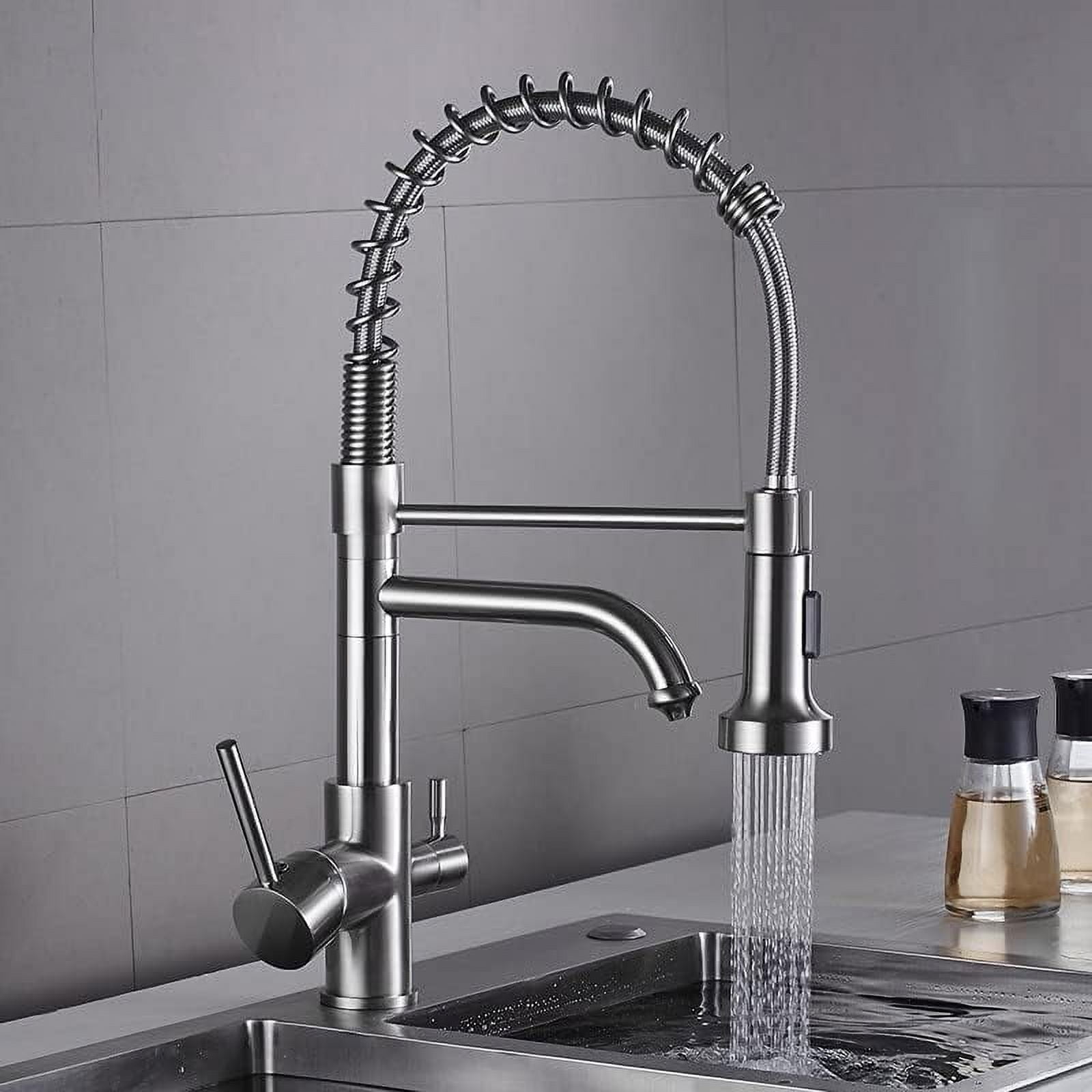 Kitchen Sink Faucet for Bar Farmhouse Commercial, 360 Degree Swivel ...