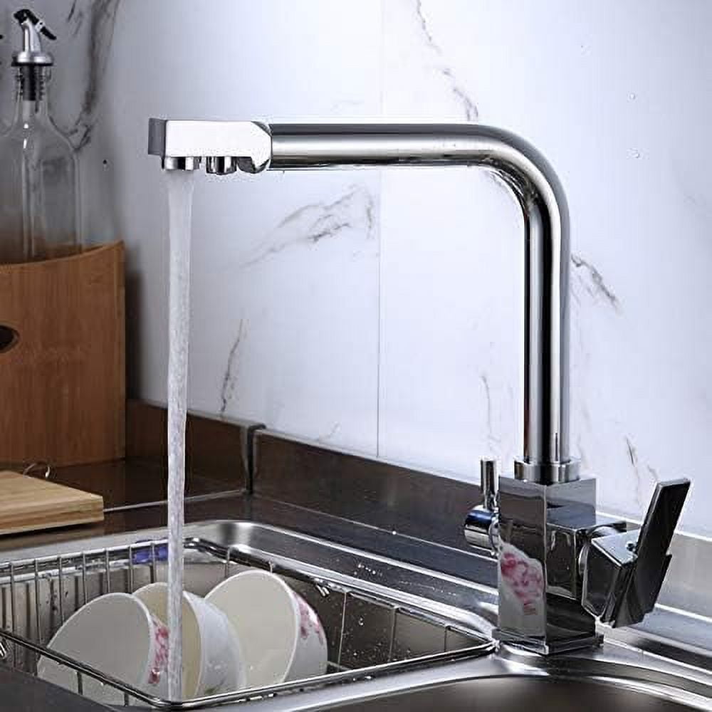 Kitchen Sink Faucet for Bar Farmhouse Commercial, Black/Brushed Nickel ...