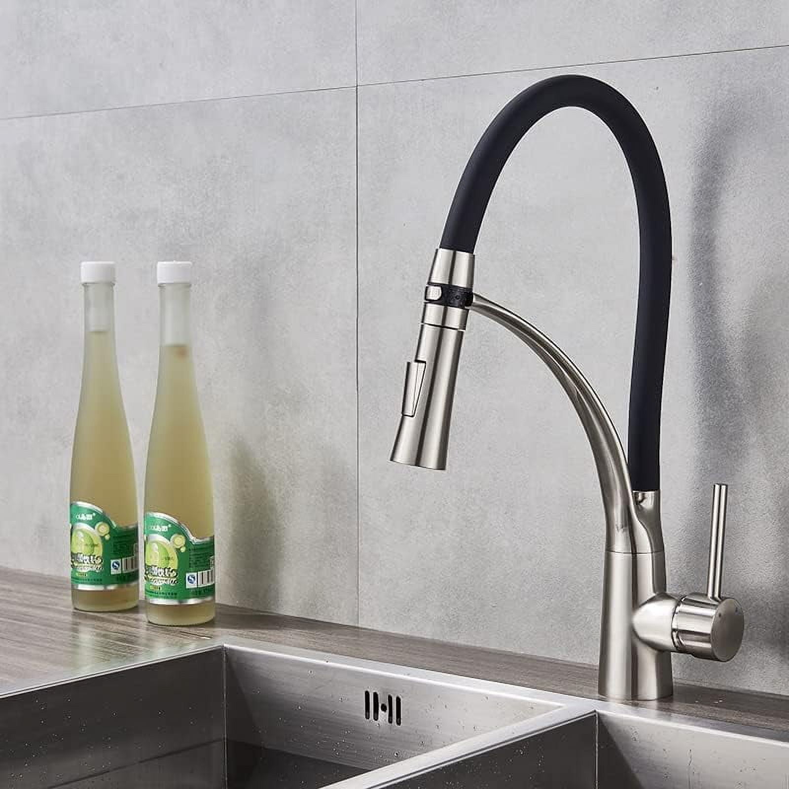 Kitchen Sink Faucet for Bar Farmhouse Commercial, Black Kitchen Sink ...