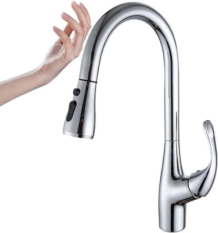 Kitchen Sink Faucet for Bar Farmhouse Commercial, Brass Pull Out Smart ...
