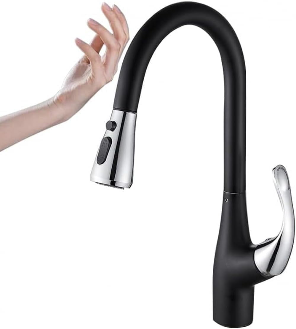 Kitchen Sink Faucet for Bar Farmhouse Commercial, Brass Pull Out Smart ...