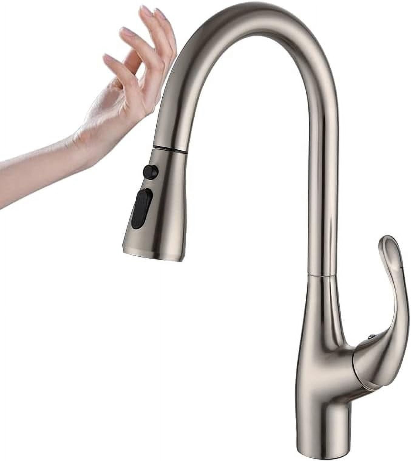 Kitchen Sink Faucet for Bar Farmhouse Commercial, Brass Pull Out Smart ...