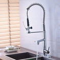 Kitchen Sink Faucet for Bar Farmhouse Commercial, Bright Chrome Spring ...