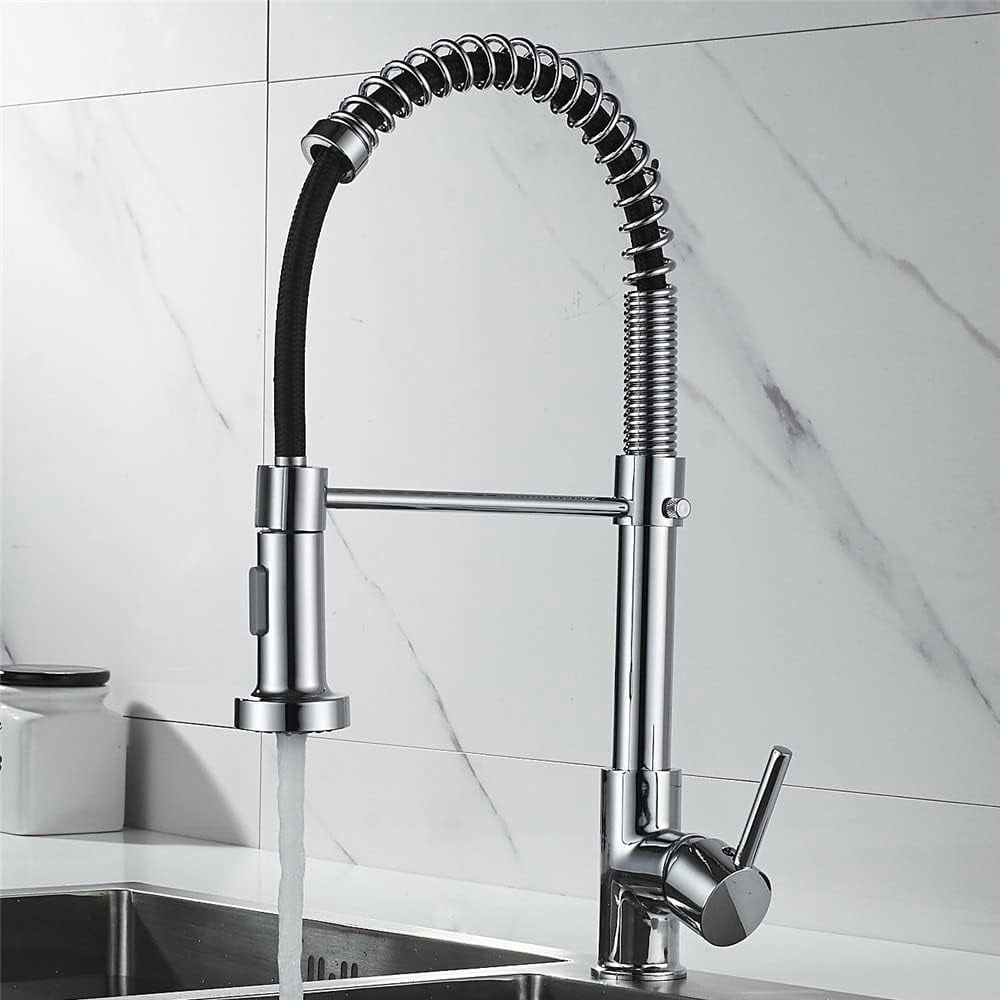 Kitchen Sink Faucet for Bar Farmhouse Commercial, Brushed Brass Nickel ...