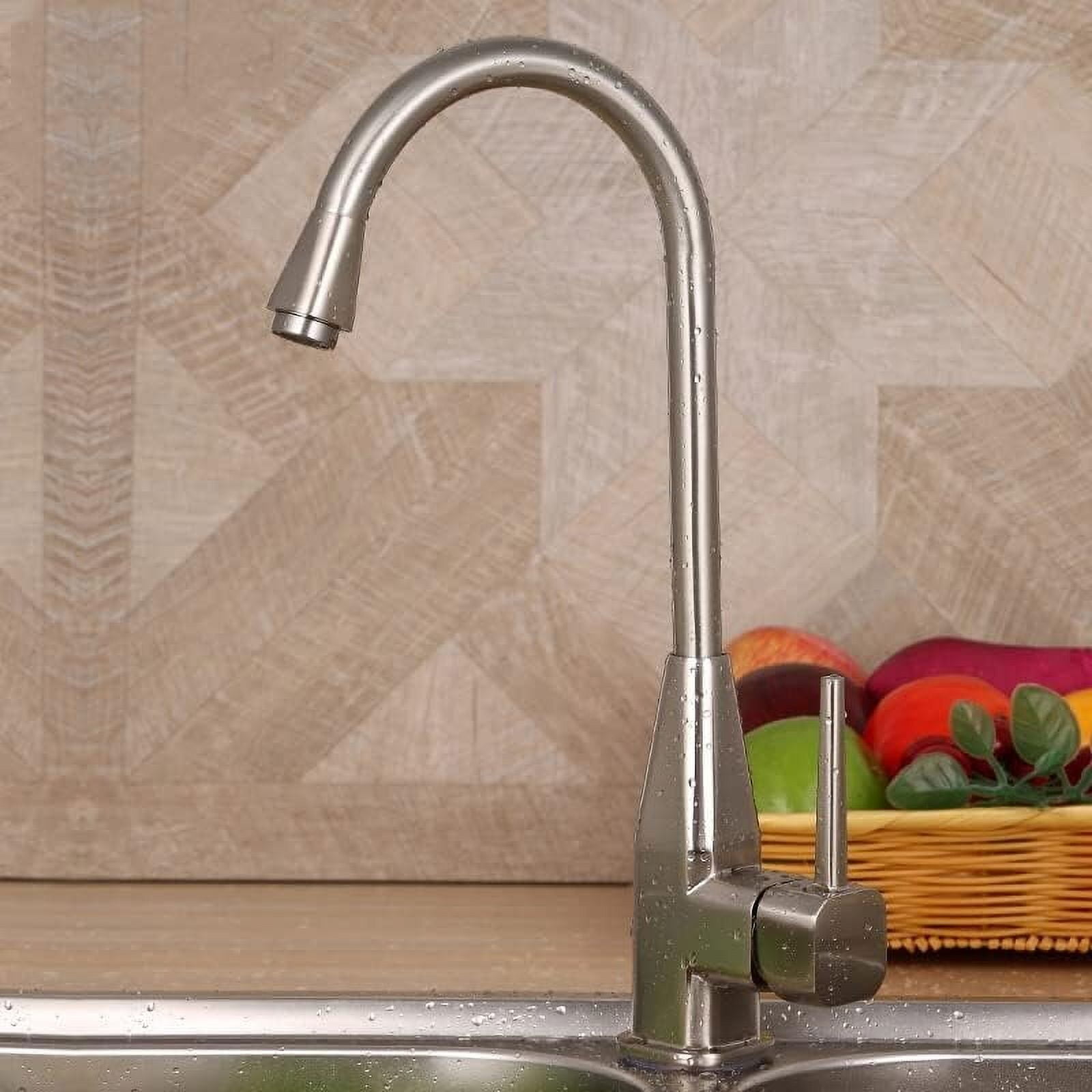 Kitchen Sink Faucet for Bar Farmhouse Commercial, Brushed Nickel ...