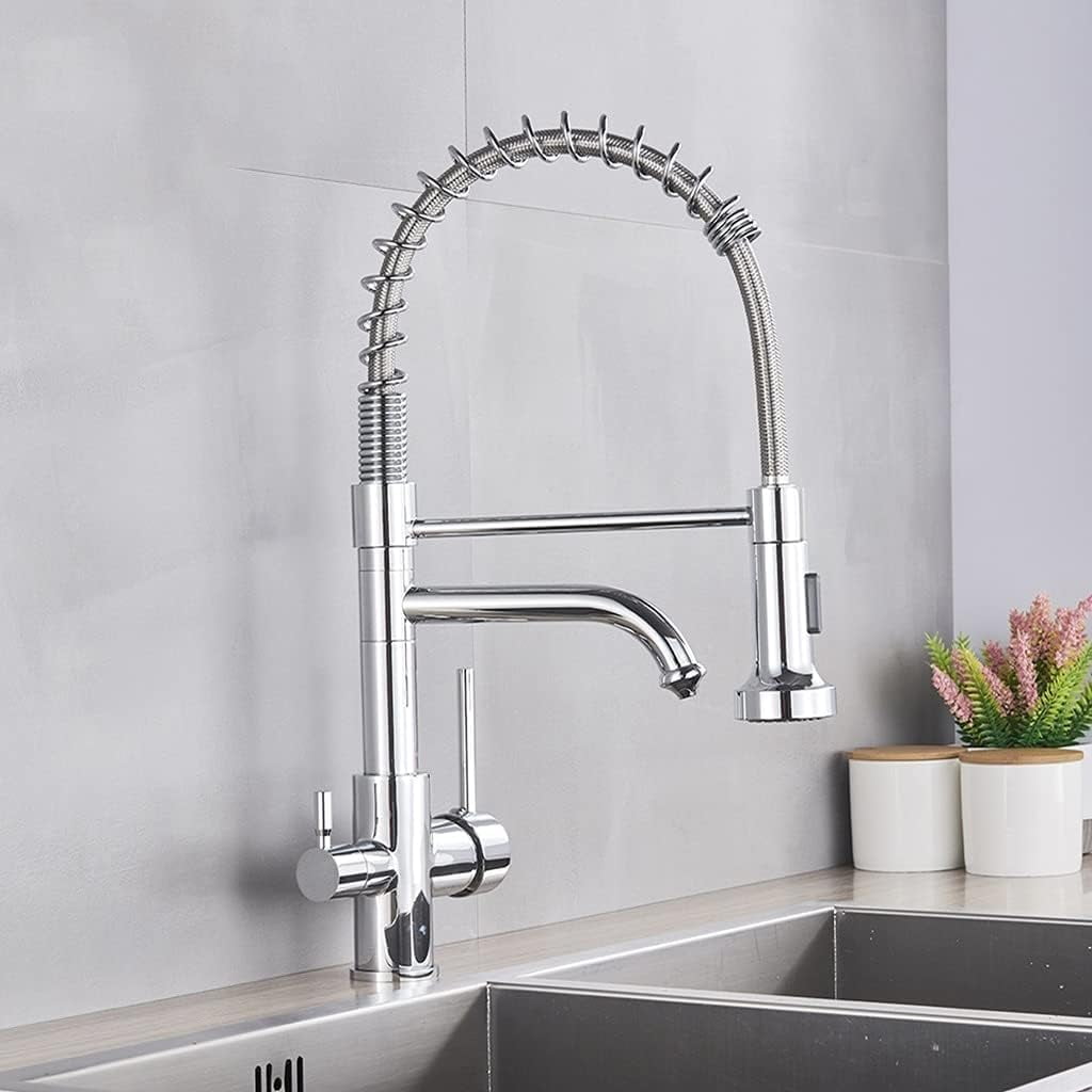 Kitchen Sink Faucet for Bar Farmhouse Commercial, Brushed Pure Water ...