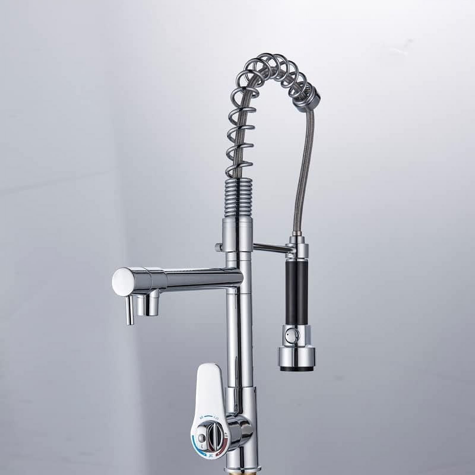 Kitchen Sink Faucet for Bar Farmhouse Commercial, Chrome Dual Swivel ...