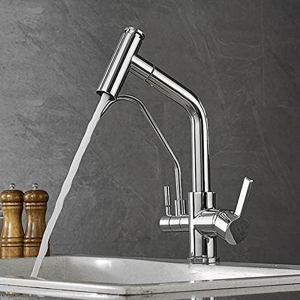 Kitchen Sink Faucet for Bar Farmhouse Commercial, Chrome Filtered Pure ...