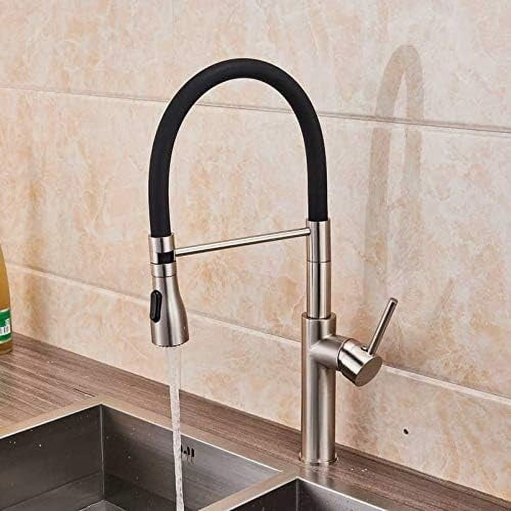 Kitchen Sink Faucet for Bar Farmhouse Commercial, Matte Black Kitchen ...