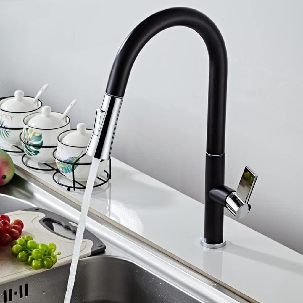 Kitchen Sink Faucet for Bar Farmhouse Commercial, Single Handle Pull ...