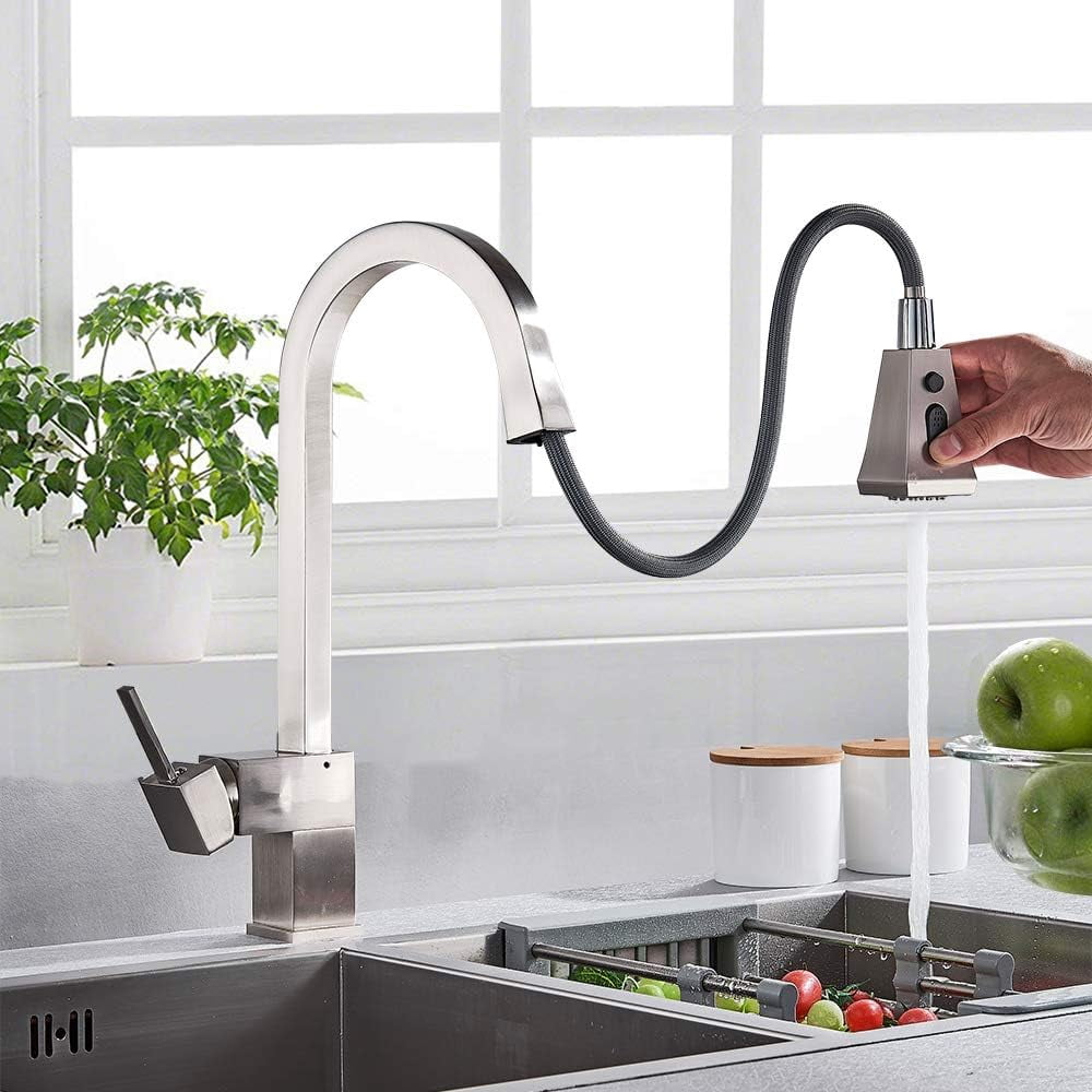Kitchen Sink Faucet for Bar Farmhouse Commercial, Square Shape Kitchen ...
