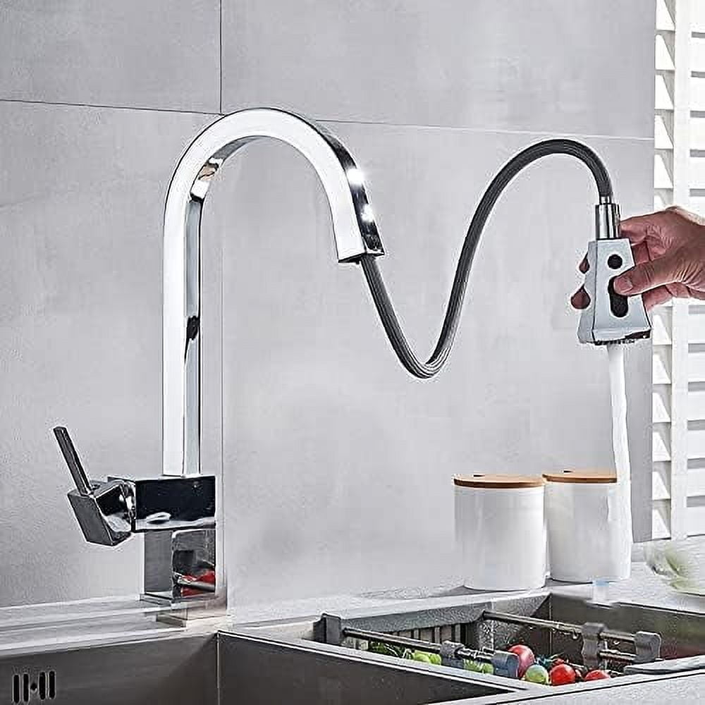 Kitchen Sink Faucet for Bar Farmhouse Commercial, Square Shape Kitchen ...
