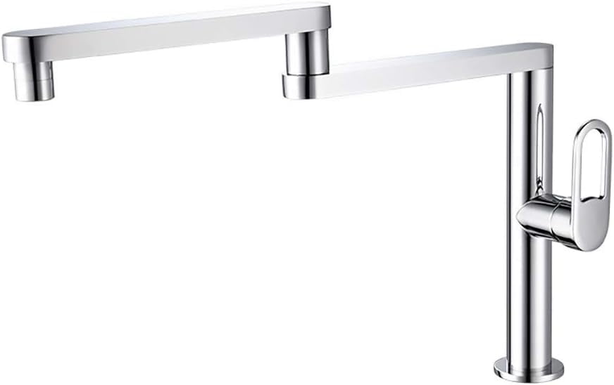 Kitchen Sink Faucet Dual Function Spray & Bubbler Foldable Swivel Basin ...