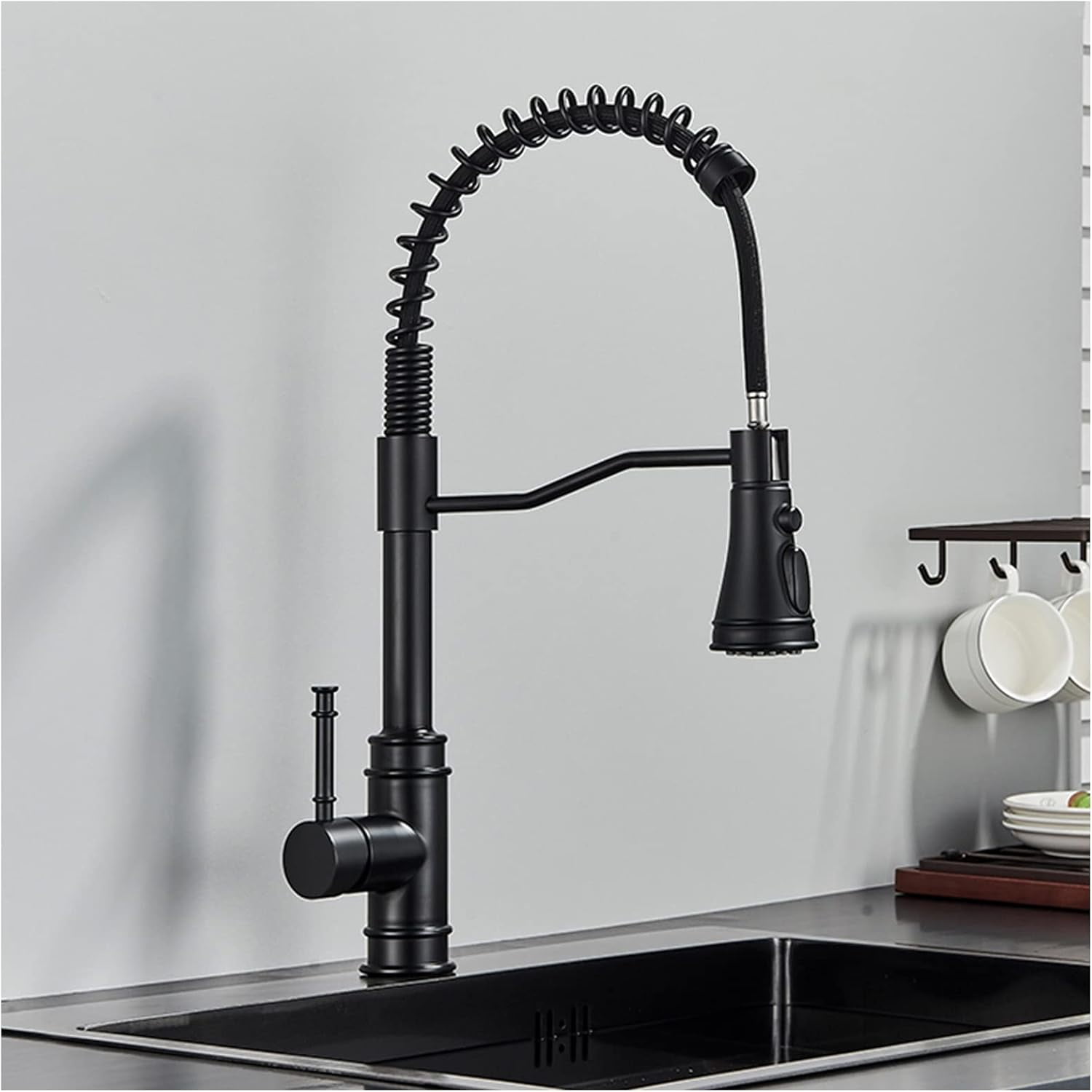 Kitchen Sink Faucet,High Arc Spring Kitchen Faucets,Single Handle ...