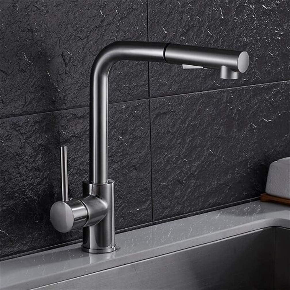Kitchen Sink Faucet Hot Cold Water Mixer Crane Black Painting Finished ...