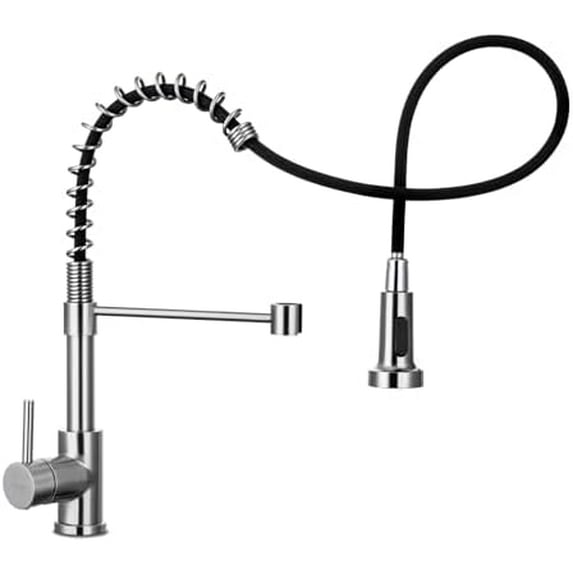 Kitchen Sink Faucet, Kitchen Faucets with Pull Down Sprayer Stainless ...