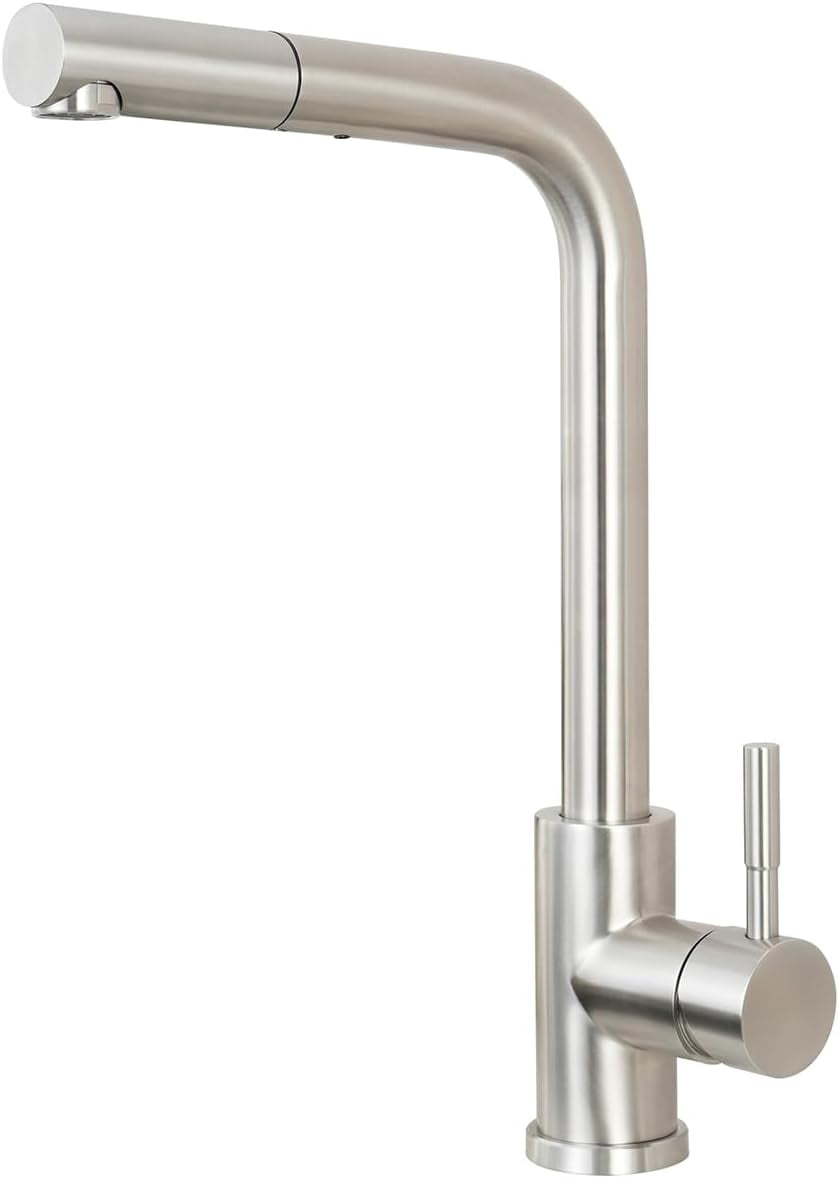 Kitchen Sink Faucet, Kitchen Straight Faucet, with 79 inch Retractable ...