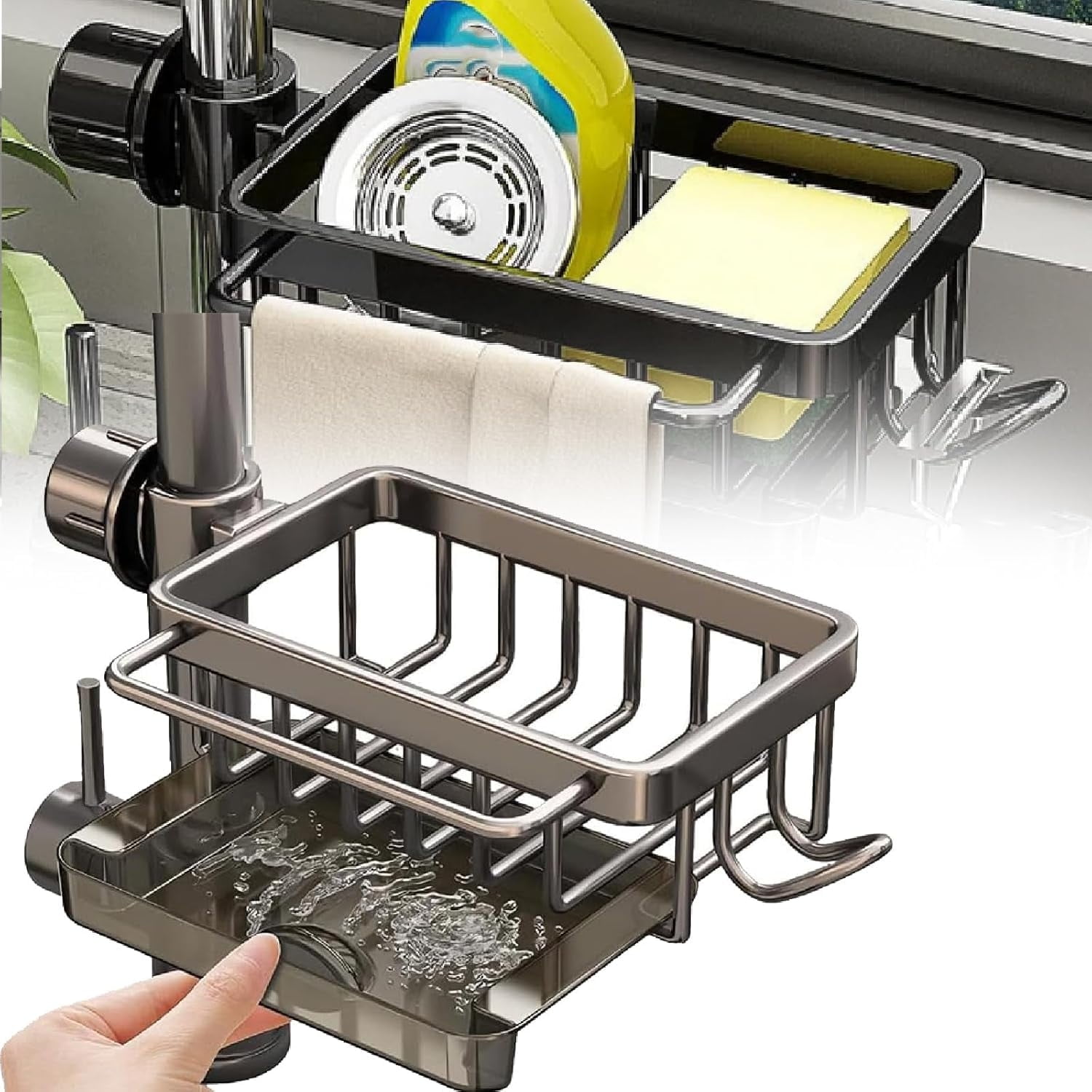 Kitchen Sink Faucet Organizer, Kitchen Sink Faucet Organizer with Drip ...