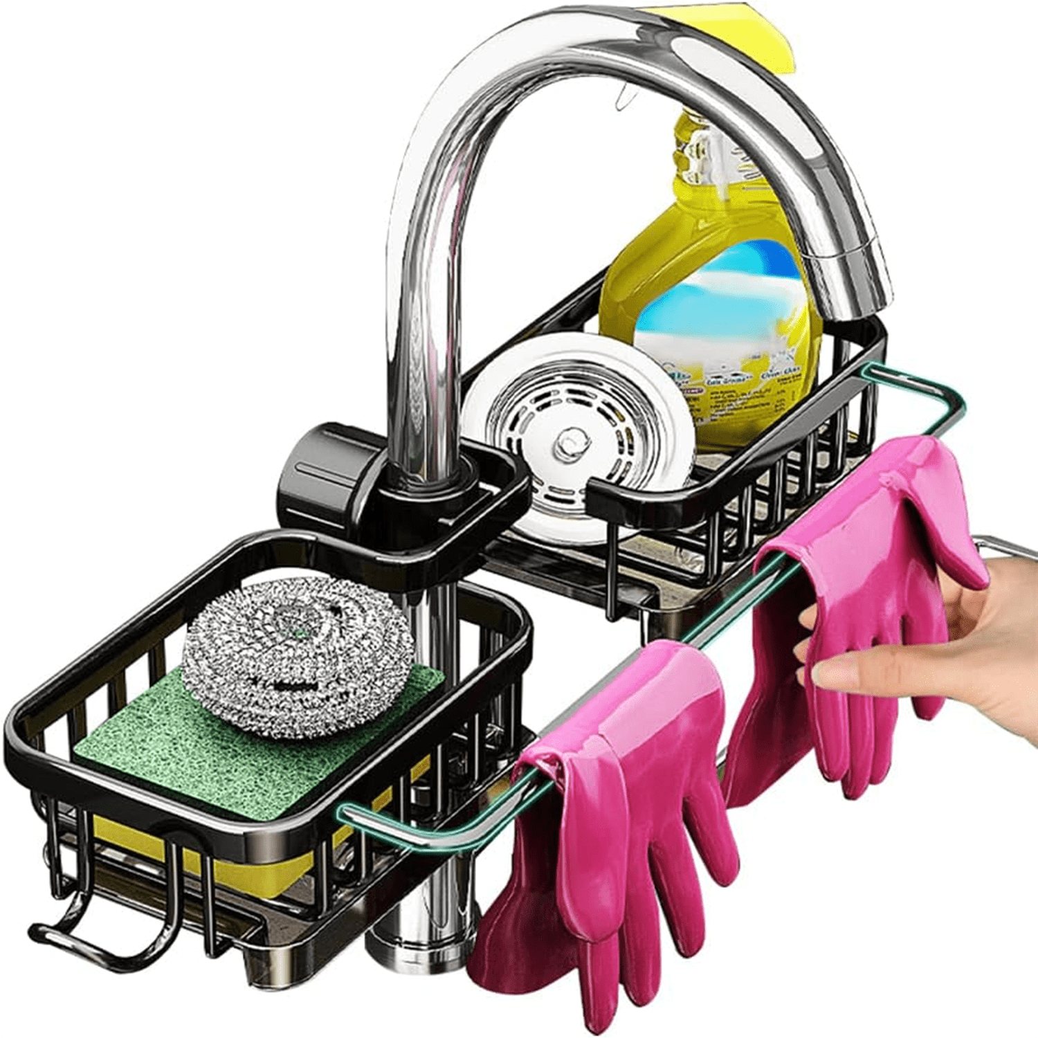 Kitchen Sink Faucet Organizer, New Multifunction Sink Organizer Rack ...