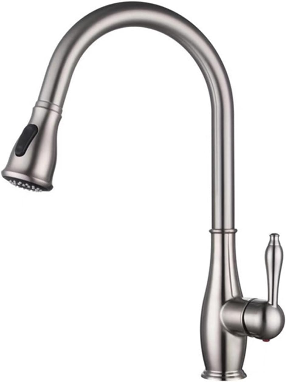 Kitchen Sink Faucet Pull-Out All-Copper Kitchen Faucet Hot and Cold ...