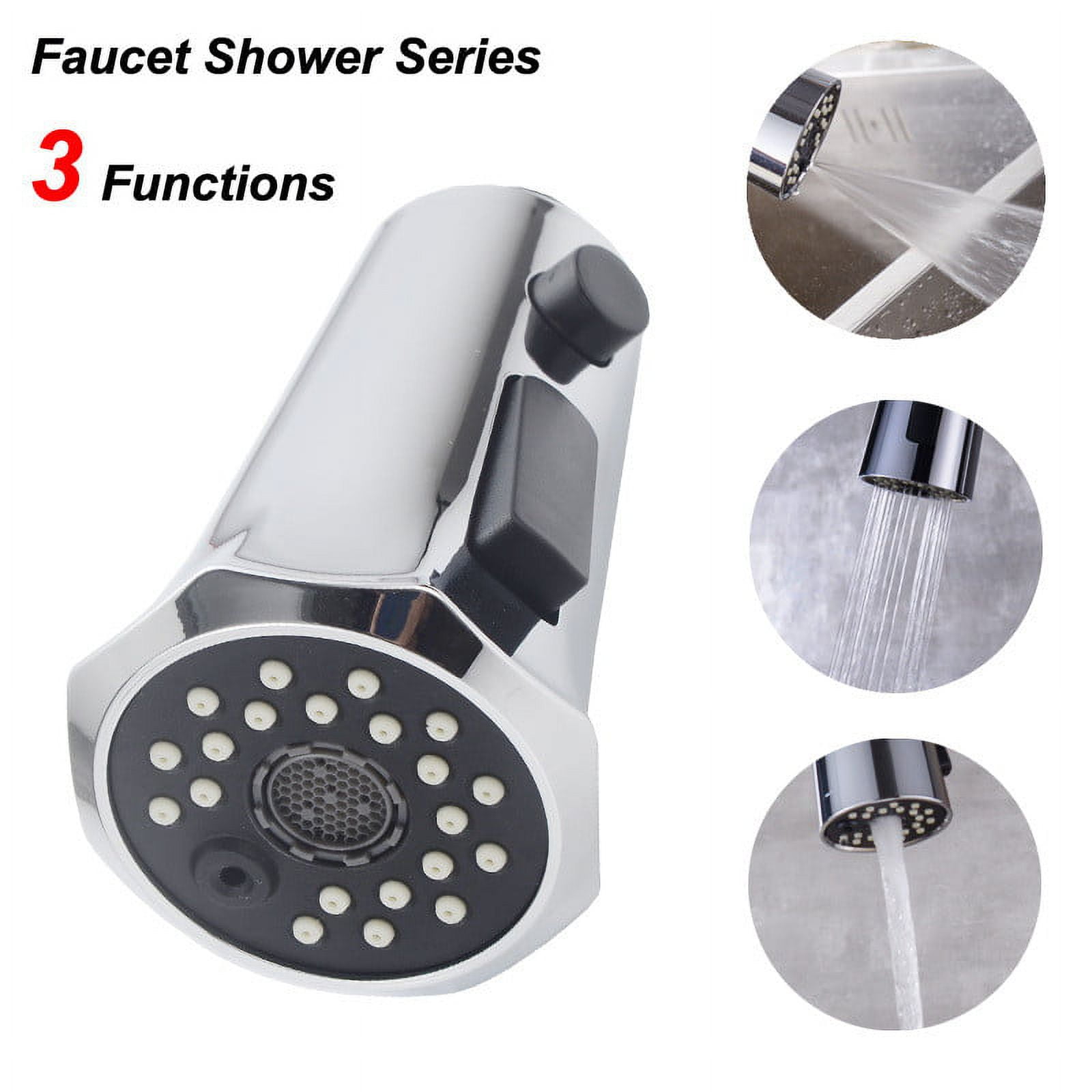 Kitchen Sink Faucet Pull Down Sprayer Replacement Head | 3-Function ...