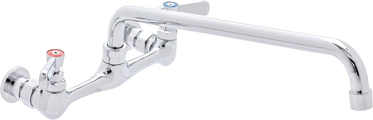 Kitchen Sink Faucet Wall Mount - DuraSteel 8" Center Commercial Kitchen ...