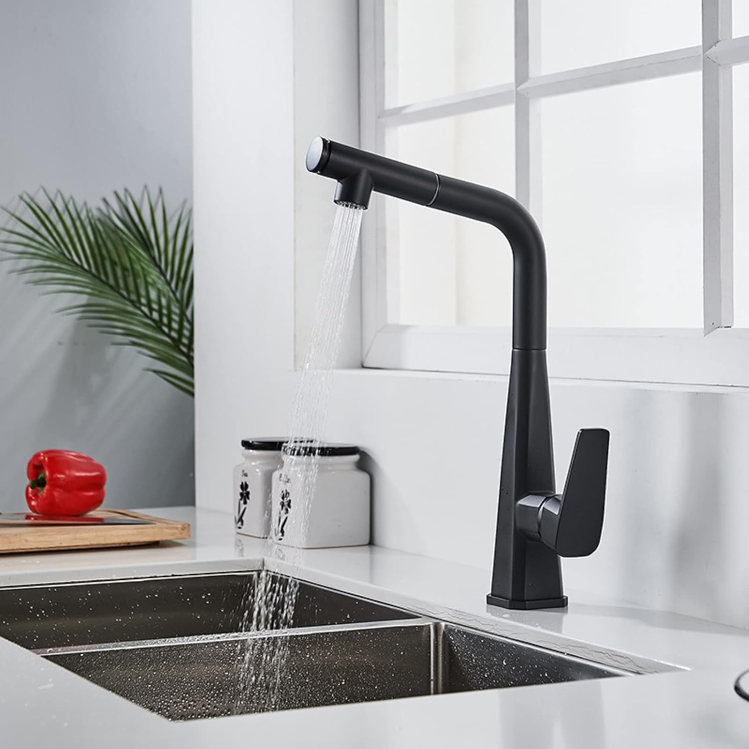 Kitchen Sink Faucets with Pullout Sprayer,360° Rotatable Sink Faucet,2 ...