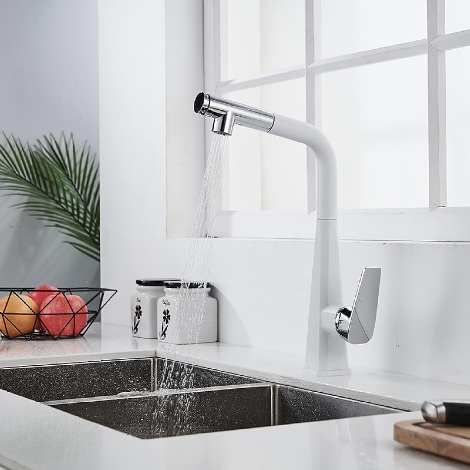 Kitchen Sink Faucets with Pullout Sprayer,360° Rotatable Sink Faucet,2 ...