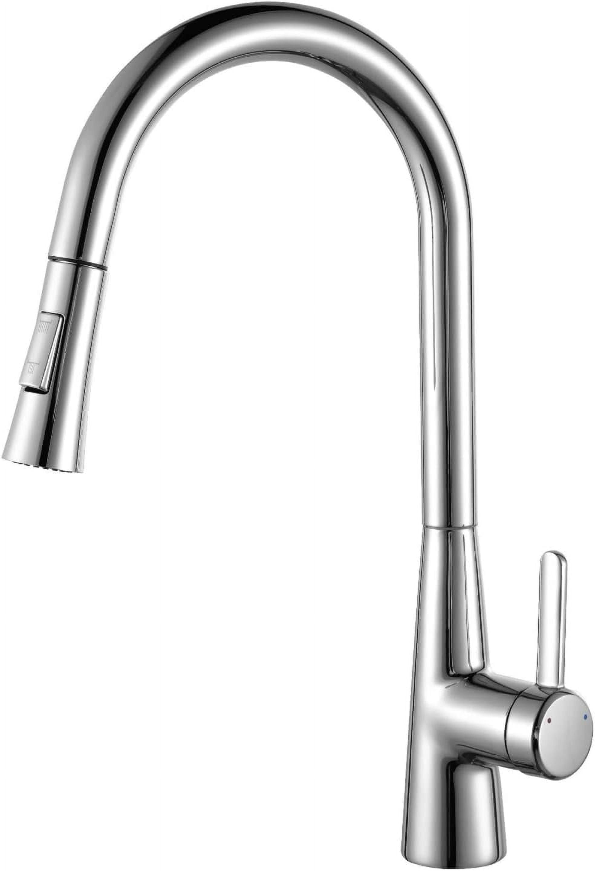 Kitchen Sink Faucets with Pullout Sprayer,360° Rotating Kitchen Sink ...