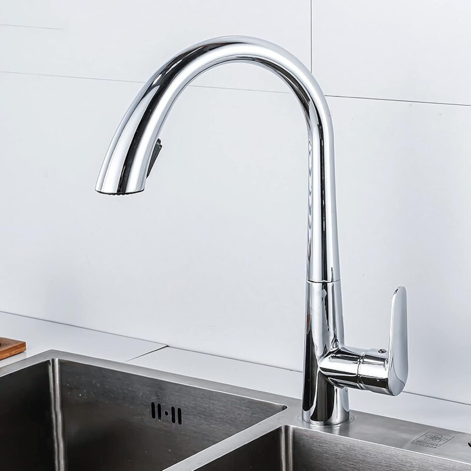 Kitchen Sink Faucets with Pullout Sprayer,Single Handle Single Hole 2 ...