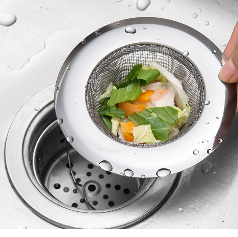 Kitchen Sink Filter Mesh Wash Basin Stainless Steel Anti-Blocking Anti ...