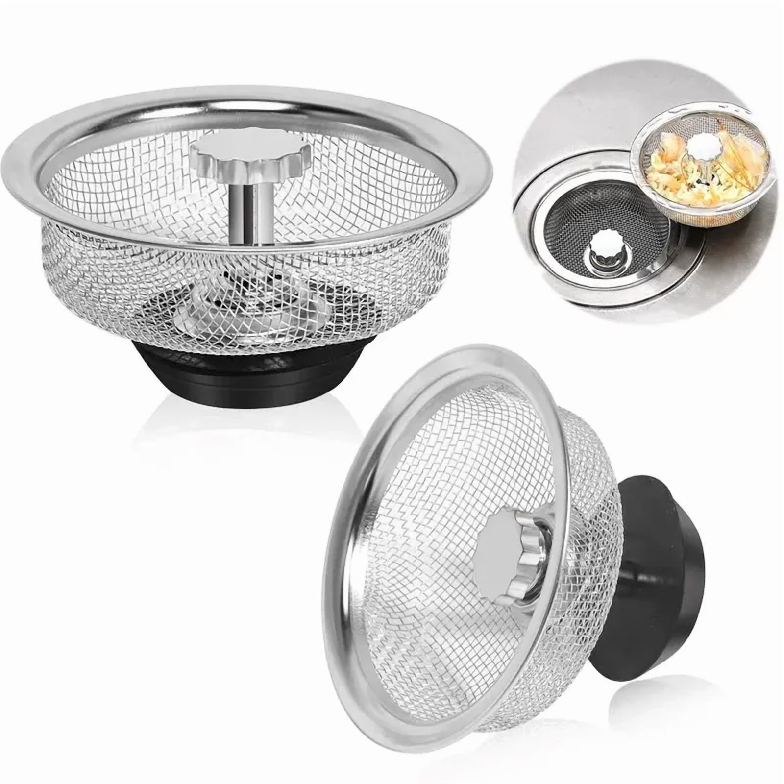Kitchen Sink Filter Stainless Steel Sink Sewer Mesh Strainers Kitchen ...
