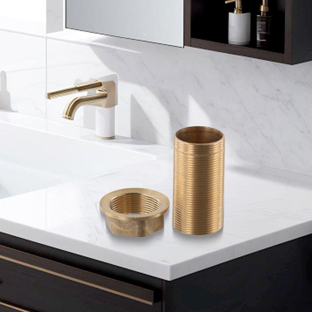 Kitchen Sink Fittings Brass Pipe Nuts Cold Hot Easy Repair And ...