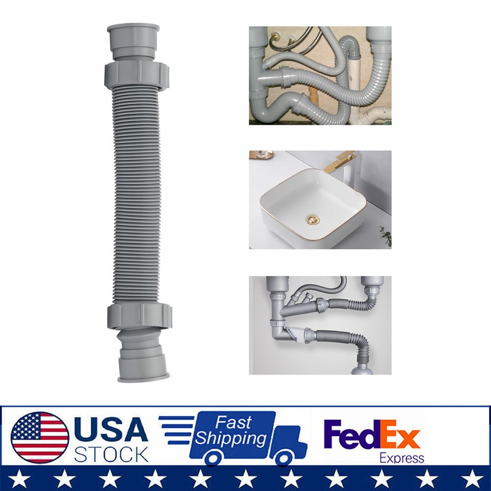 Kitchen Sink Flexible Tubular Drain Tubing Pipe Basin Water Drain Hose ...