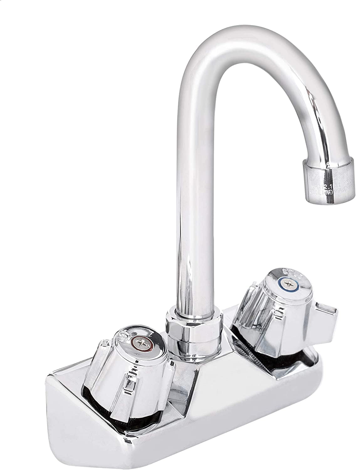 Kitchen Sink No Lead Faucet - DuraSteel 4" Center Wall Mounted ...